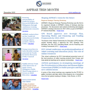 ASPBAE Bulletin: December 2020 - ASPBAE